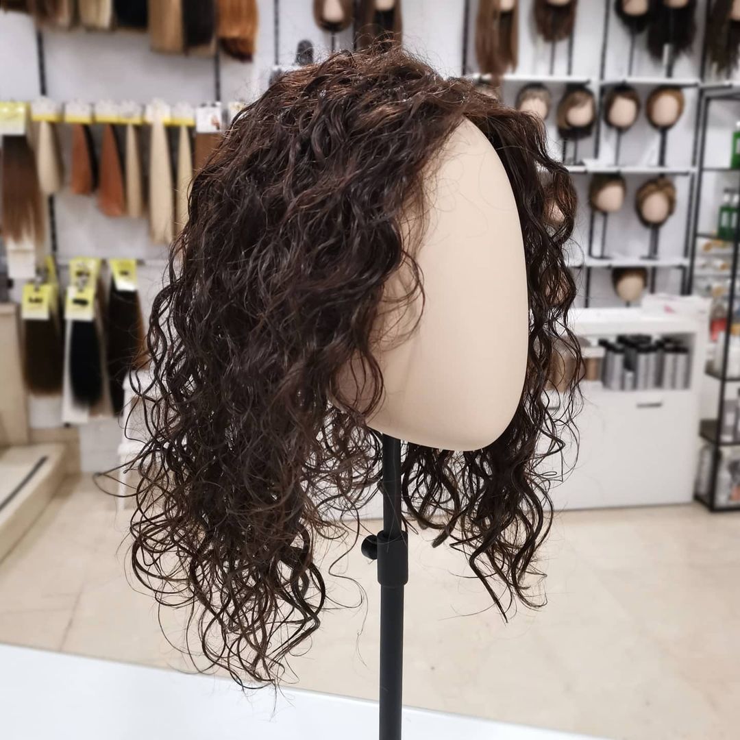 Short Curly Hair Topper Natural Hair Pieces Wavy Blonde Topper For Wom