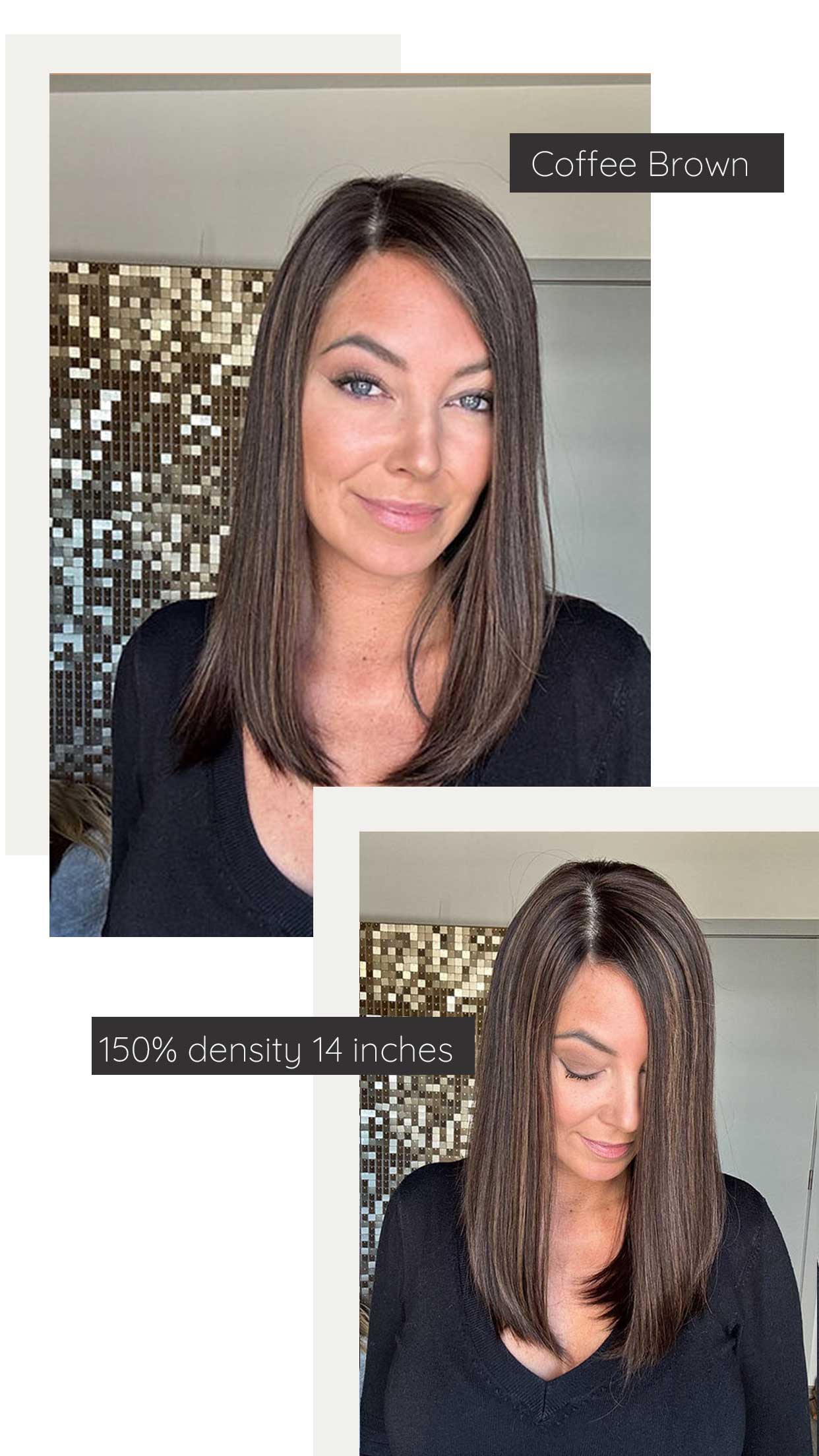 Natural Human Hair Topper - Silk Top Base Hair Topper - Straight Hair ...