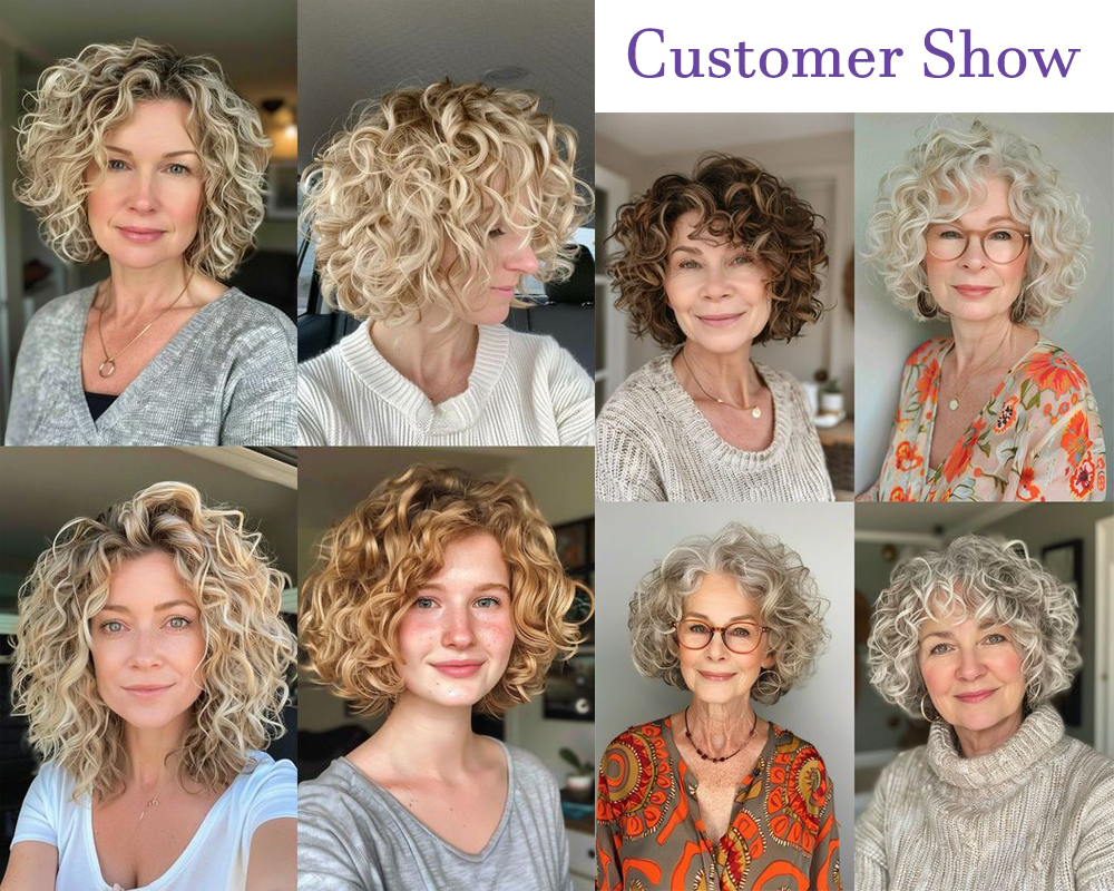 Short curly hair topper 2C