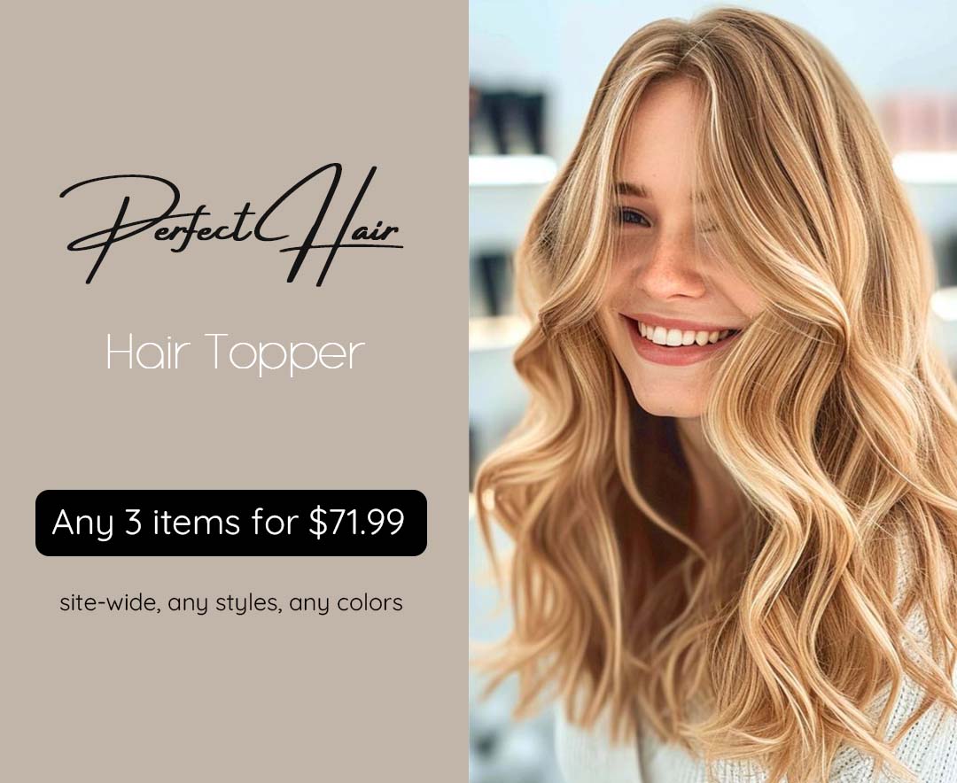 Natural Human Hair Topper - Silk Top Base Hair Topper - Straight Hair ...