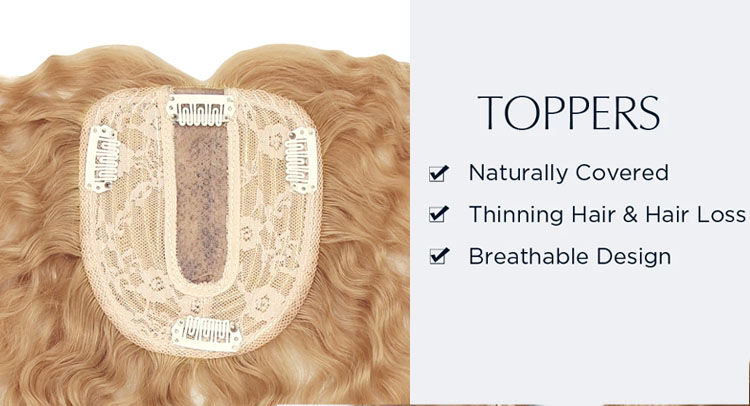 Invisible Hairline Lace Front Long Layers Curl Hair Toppers