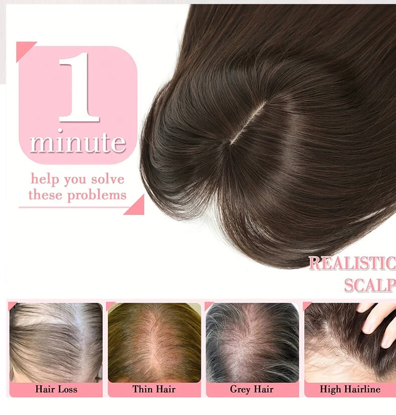 Long Face Framing Layer Hair Topper丨 Natural Volume Hair Topper 丨 Ultr